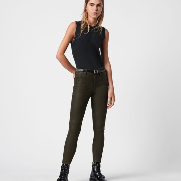 All Saints | Jeans | Allsaints Army Green Stilt Skinny Jeans | Poshmark